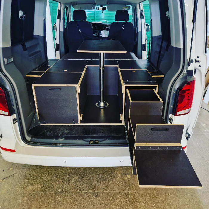 VW T6 / T6.1 Caravelle Camper Box | Removable Modular Camper Kit ...